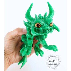 3D Printed Articulated Cryptid | Wisconsin Hodag | Hand-painted | Made ...
