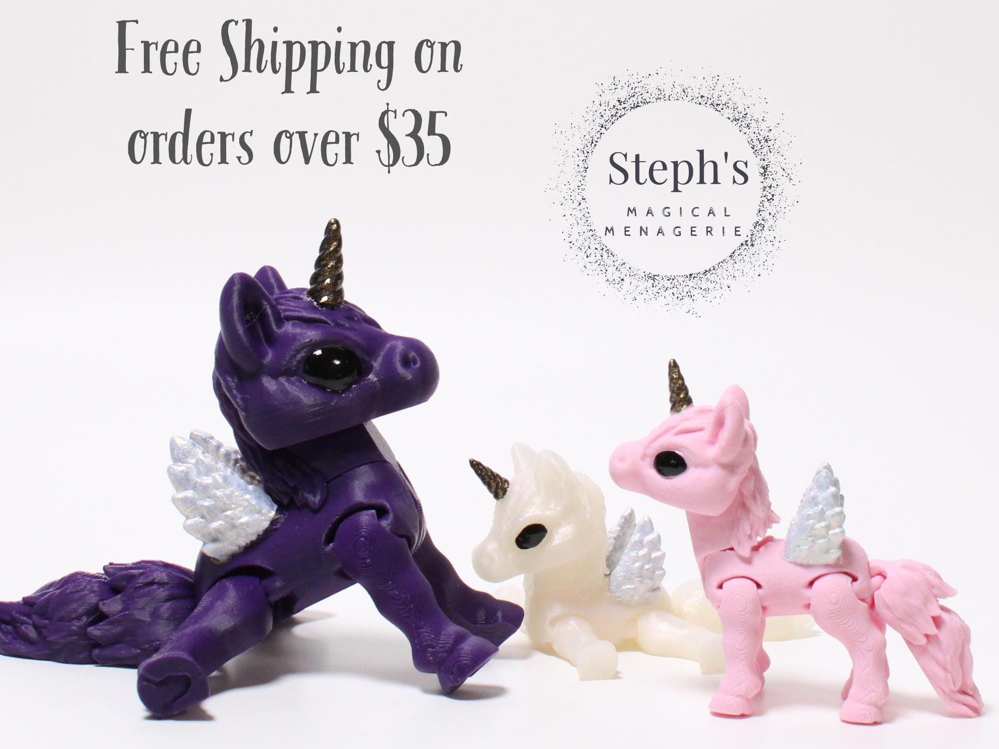 3D Printed Alicorn | Alicorn | Mythical Winged Unicorn | Hand-painted ...