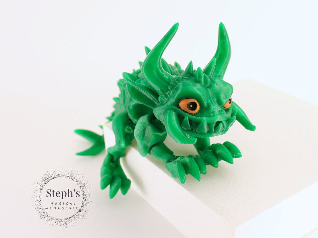 3D Printed Articulated Cryptid Wisconsin Hodag Twisty Prints ...