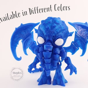 3D Printed Articulated Cryptid Cthulhu Twisty Prints Articulated Fidget ...