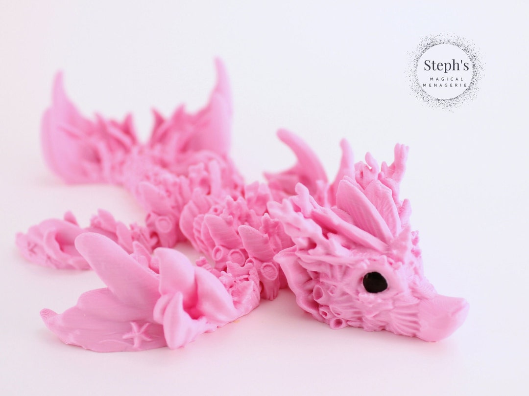 Full-size Coral Dragon | Hand-painted | Made-to-order | Articulated ...