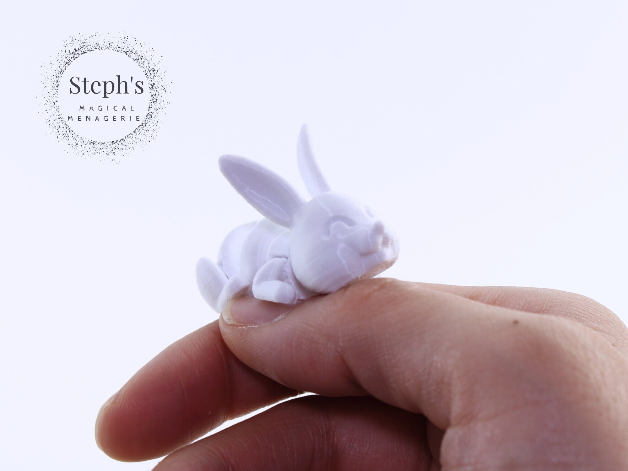 Rabbit | Lazy Bunny Figurine | Made-to-order | Articulated Fidget Toy ...