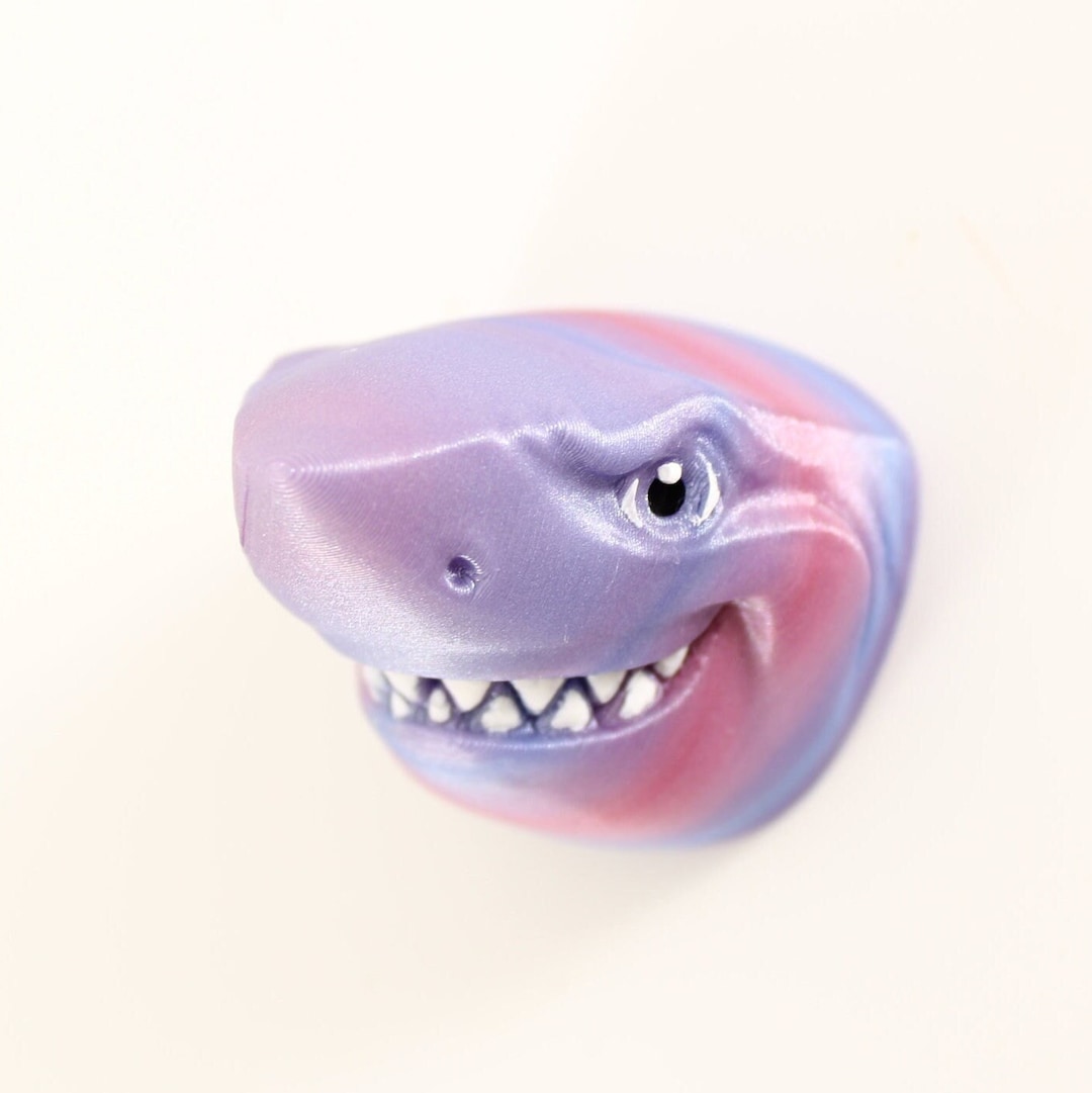 3D Printed Magnet | Great White Shark | Head Magnet | Hand-painted ...