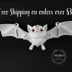 3D Printed Bat Toy | Fruit Bat With Flexible Wings | Hand-painted ...