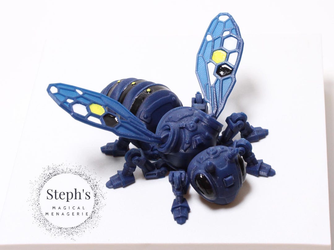 3D Printed Bee | Cyber Bee | Robot Bee | Steampunk Bee | Hand-painted ...