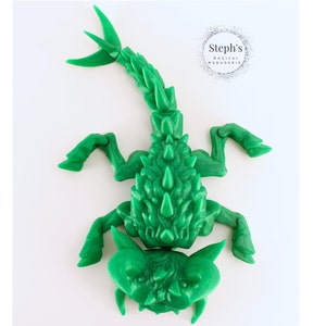 3D Printed Articulated Cryptid | Wisconsin Hodag | Hand-painted | Made ...