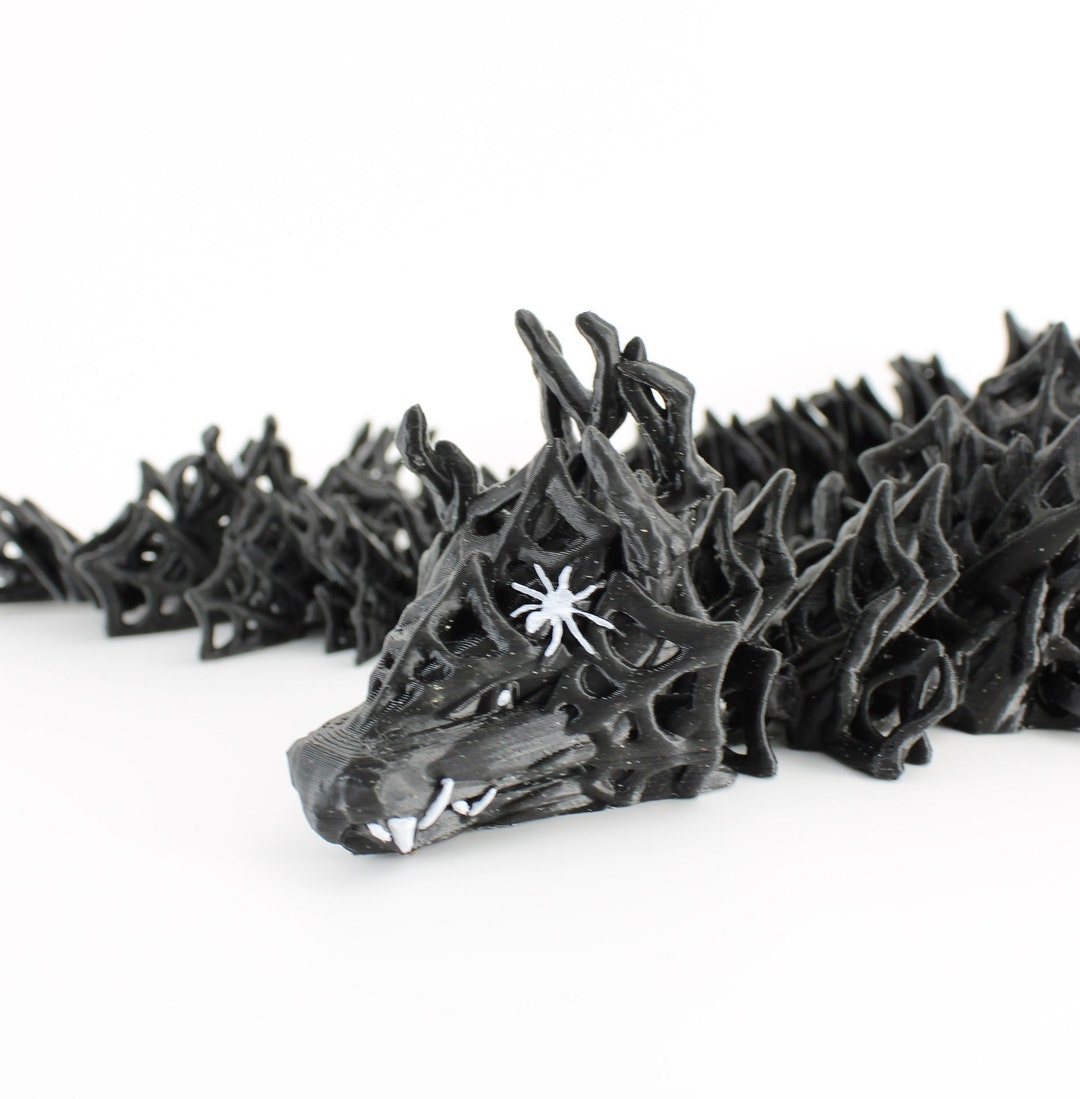 3D Printed Dragon Wicked Dragon Articulated Fidget Toy - Etsy