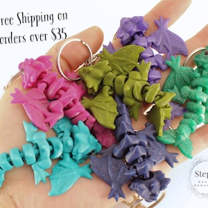 Tiny Wyvern Keychain | Hand-painted | Made-to-order | Fidget Keychain ...
