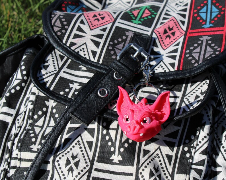 3D Printed Keychain/ Pendant Bat Head Keychain/pendant - Etsy