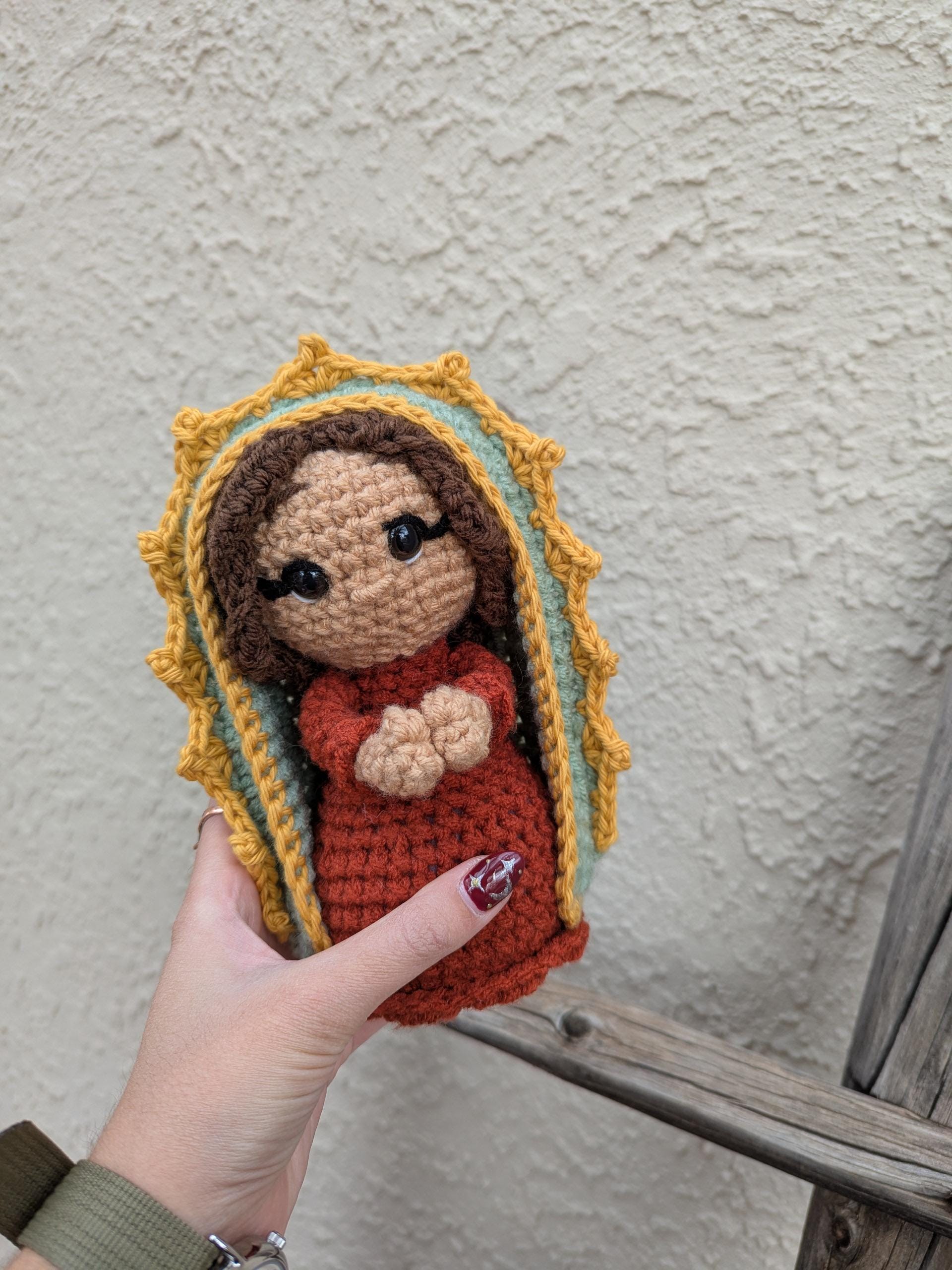 Crochet Virgin Religious Doll Virgencita - Etsy