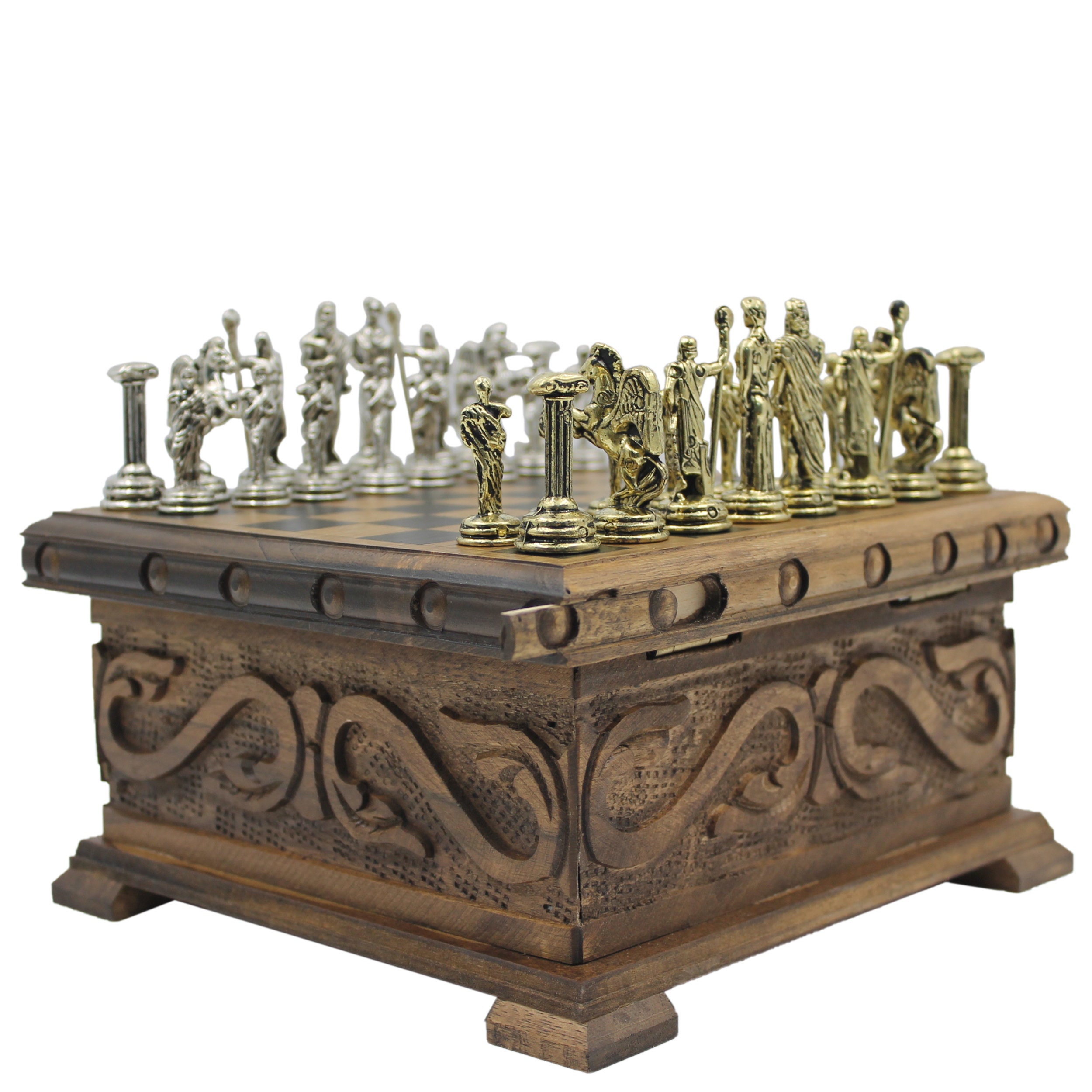 Massive Wooden Chess Box Chess Set With Storage Handmade Chess - Etsy