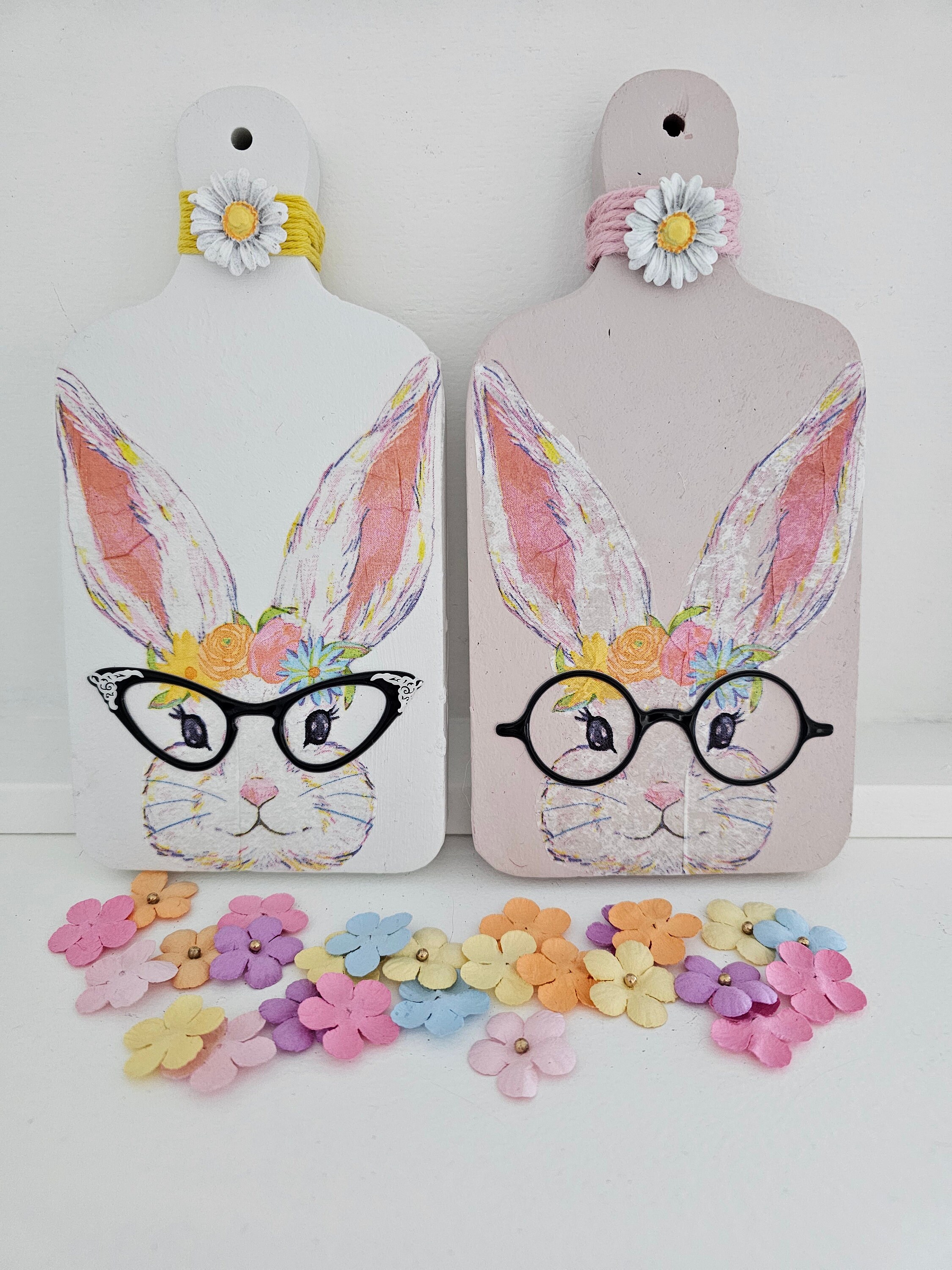 Home/wall Decor, Mini Cutting Boards, Farmhouse, Decoupage, Bunny ...