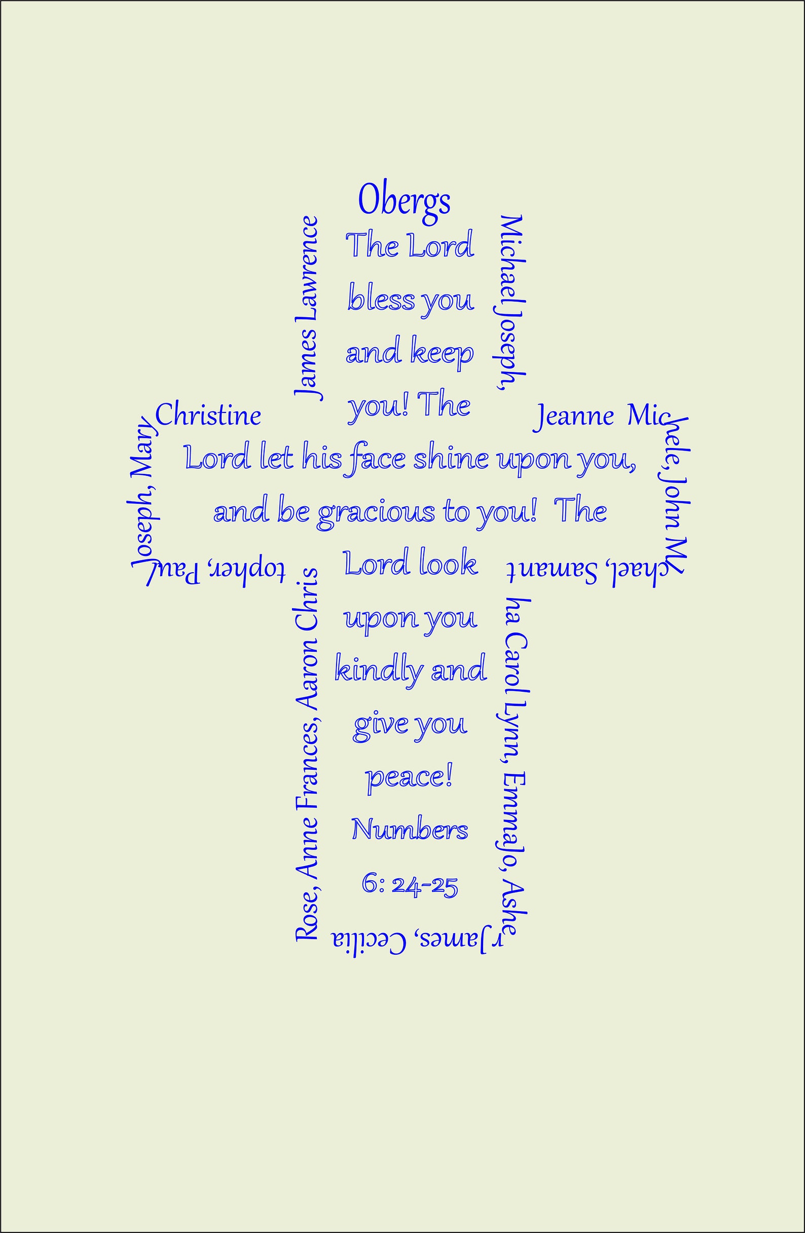 Personalized Blessing of Aaron Cross - Etsy