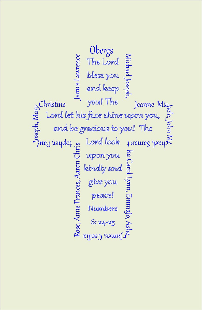 Personalized Blessing of Aaron Cross - Etsy