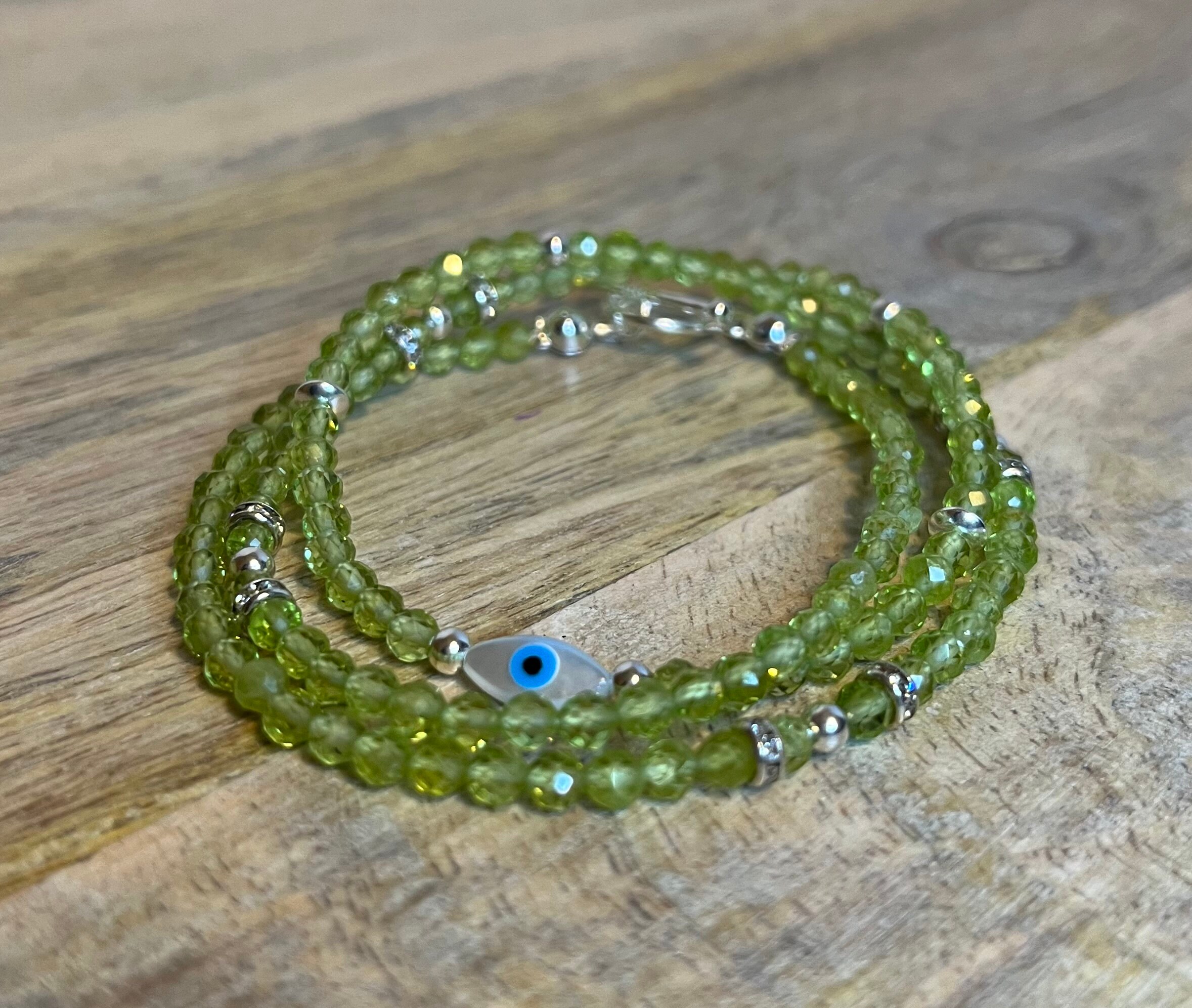 Peridot Evil Eye Bracelet/necklace - Etsy