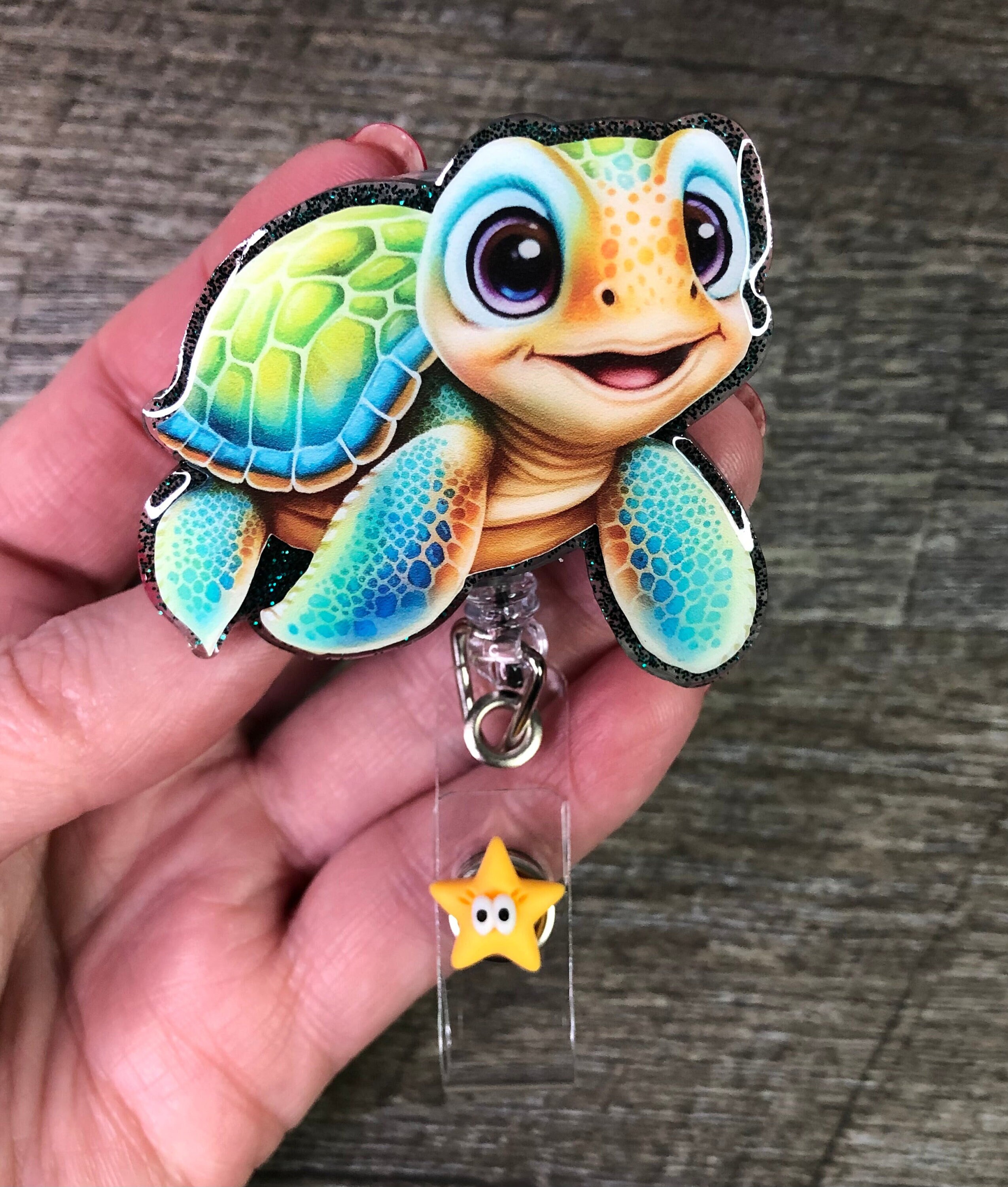 Sea Turtle Badge Reel Sea Turtle Turtle Badge Reel - Etsy