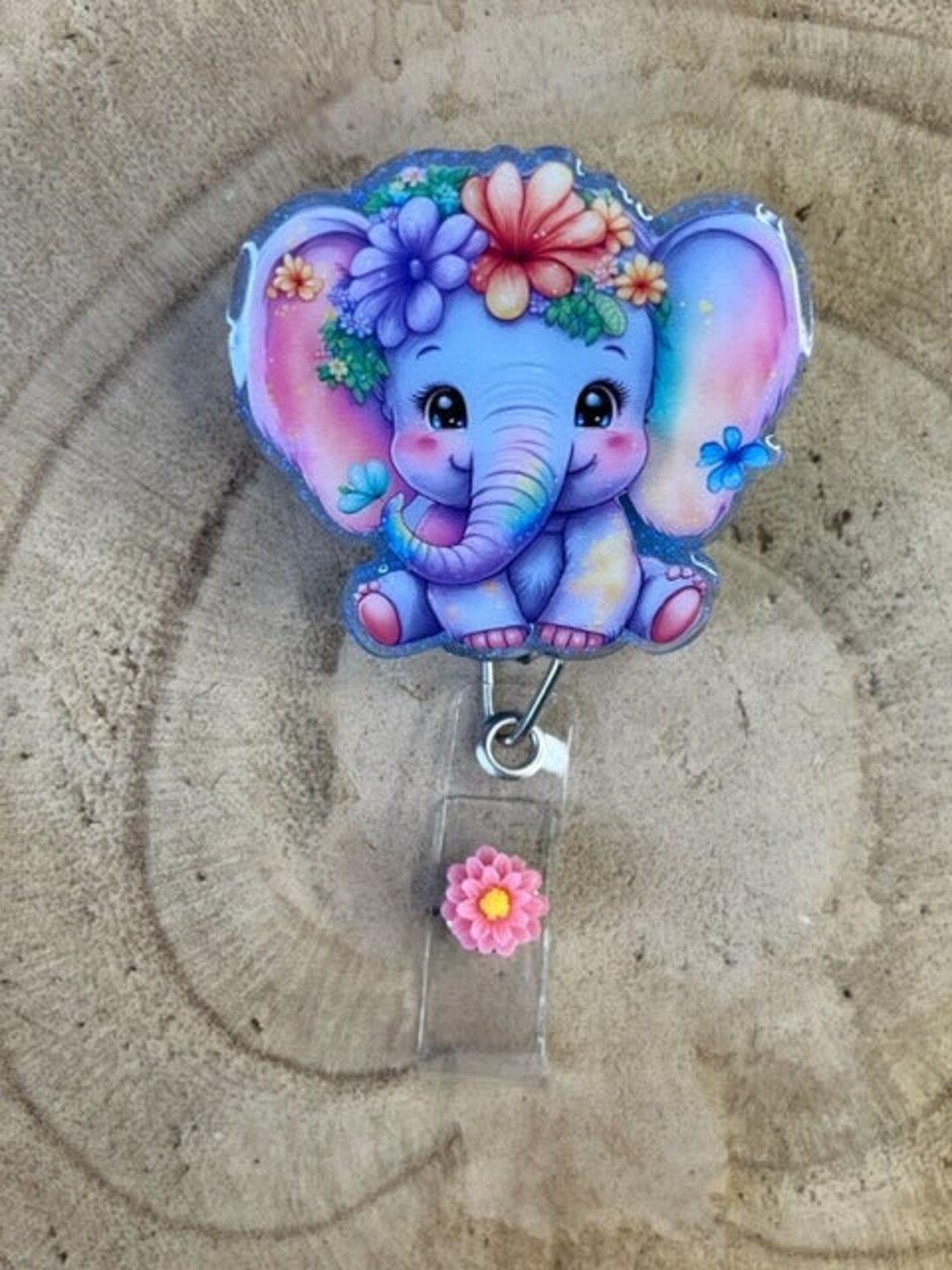 Elephant Badge Reel, Whimsical Elephant, Retractable Badge Reel, ID ...