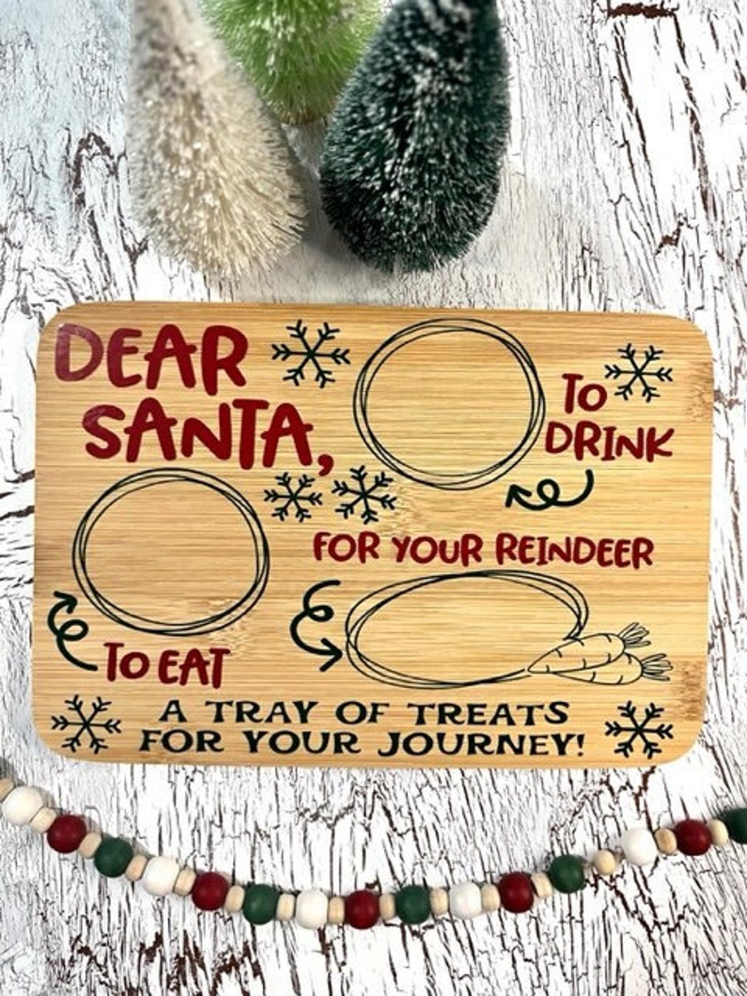 Santa Treat Board Santa Tray Treats for Santa Cookies - Etsy