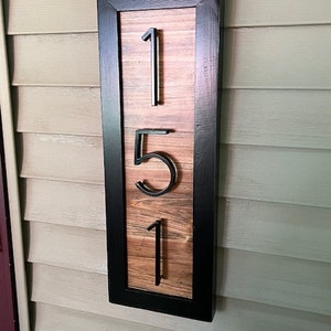 New! Beautiful Street Number House Sign Handcrafted - Etsy