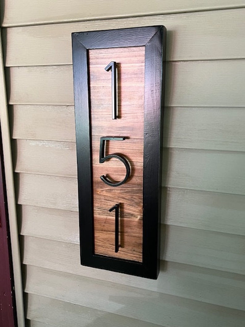 New! Beautiful Street Number House Sign Handcrafted - Etsy