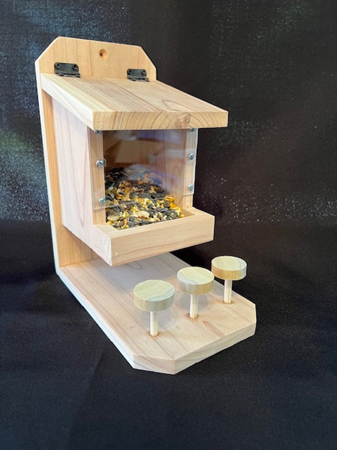 Squirrel Nut Bar Cedar Feeder Birding Wildlife Backyard Living Garden ...