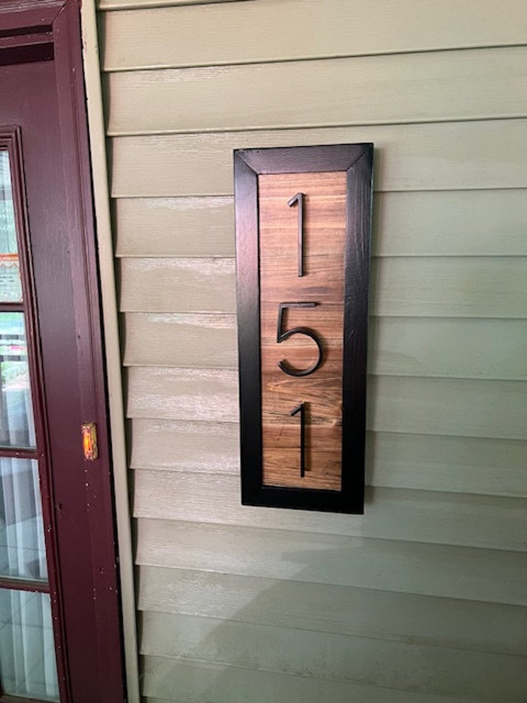 New! Beautiful Street Number House Sign Handcrafted - Etsy
