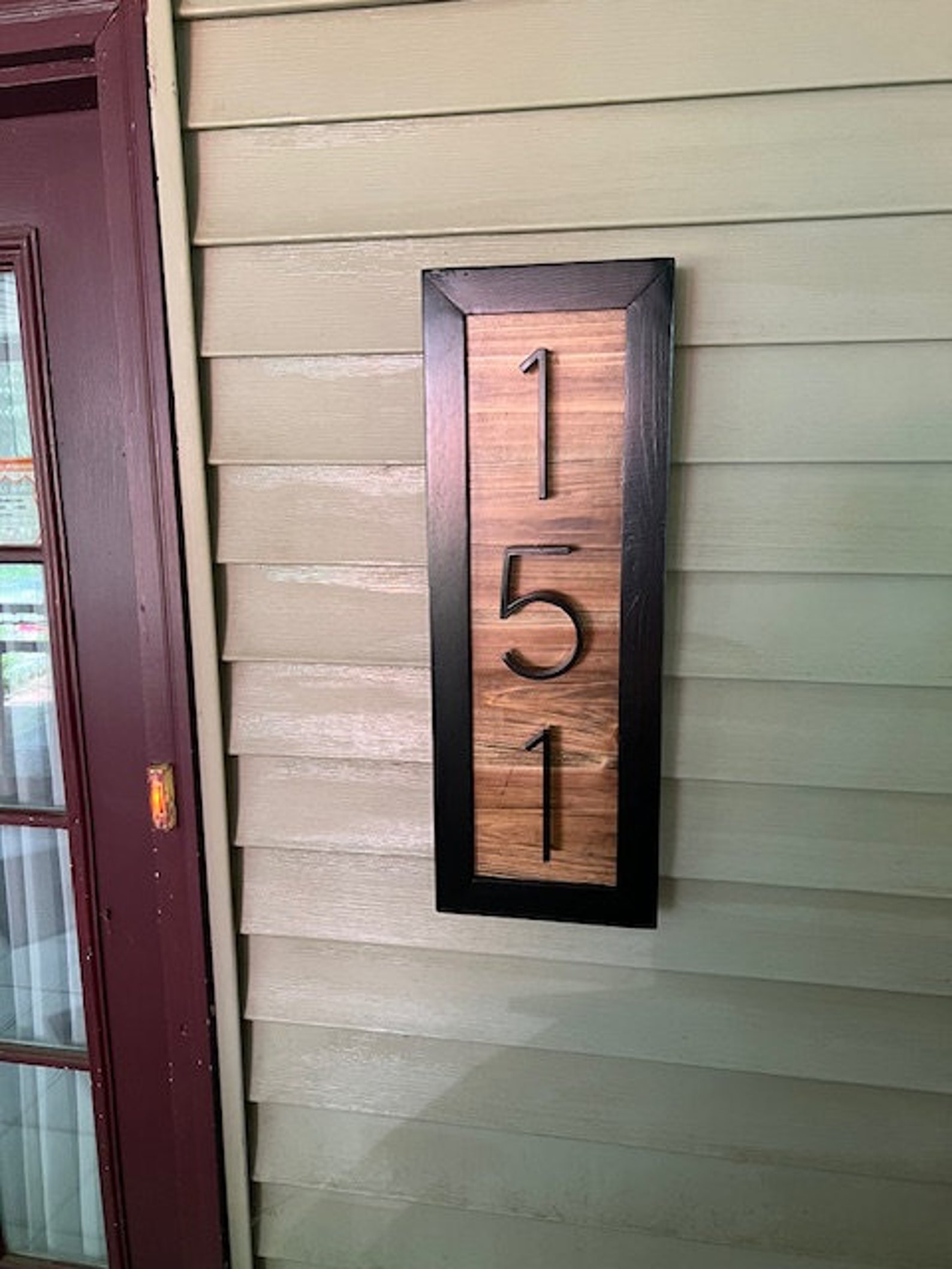 New! Beautiful Street Number House Sign Handcrafted - Etsy