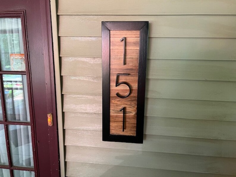 New! Beautiful Street Number House Sign Handcrafted - Etsy