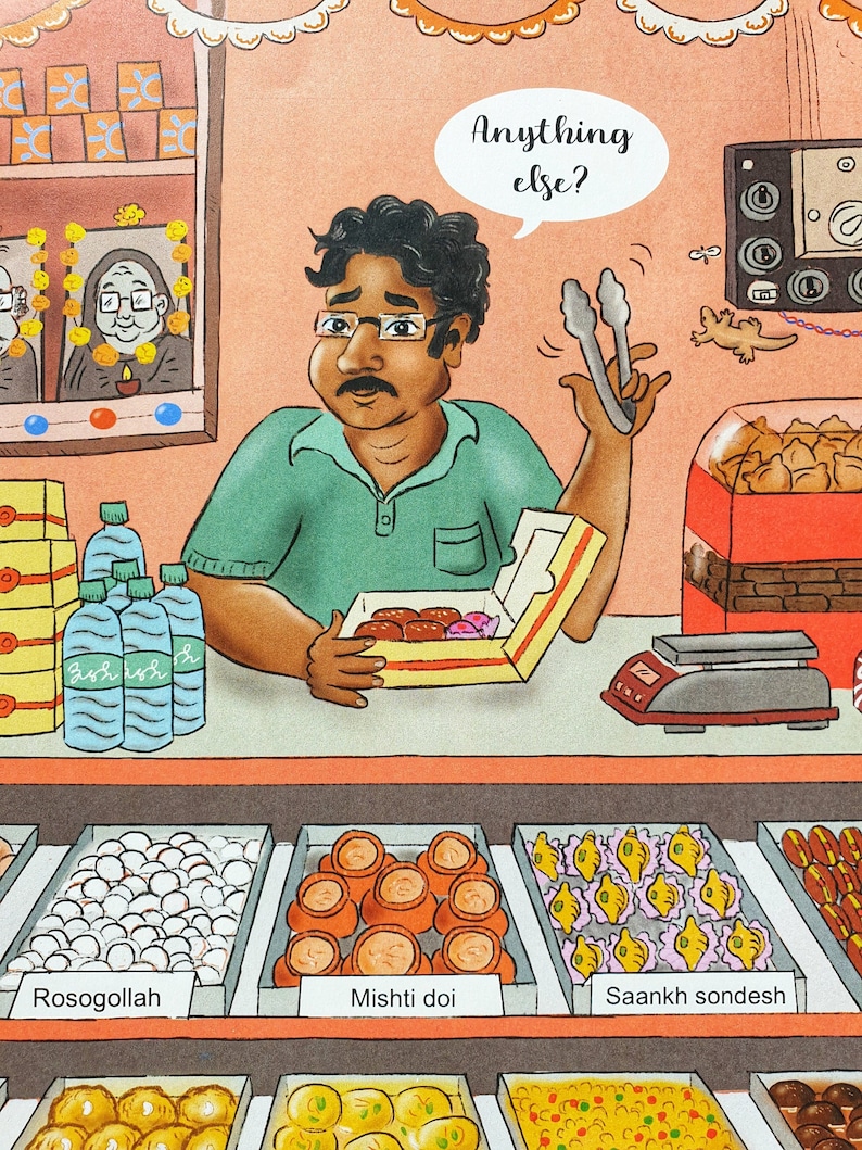 India Sweets Art Bengali Mishti Kolkata Art Indian Sweets Food Art A4 ...
