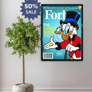 Scrooge Mcduck Forbes Poster, Finance Wall Art, Perfect Gift, Pop Art ...
