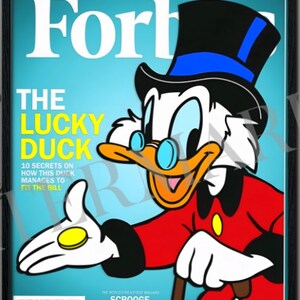 Scrooge Mcduck Forbes Poster, Finance Wall Art, Perfect Gift, Pop Art ...