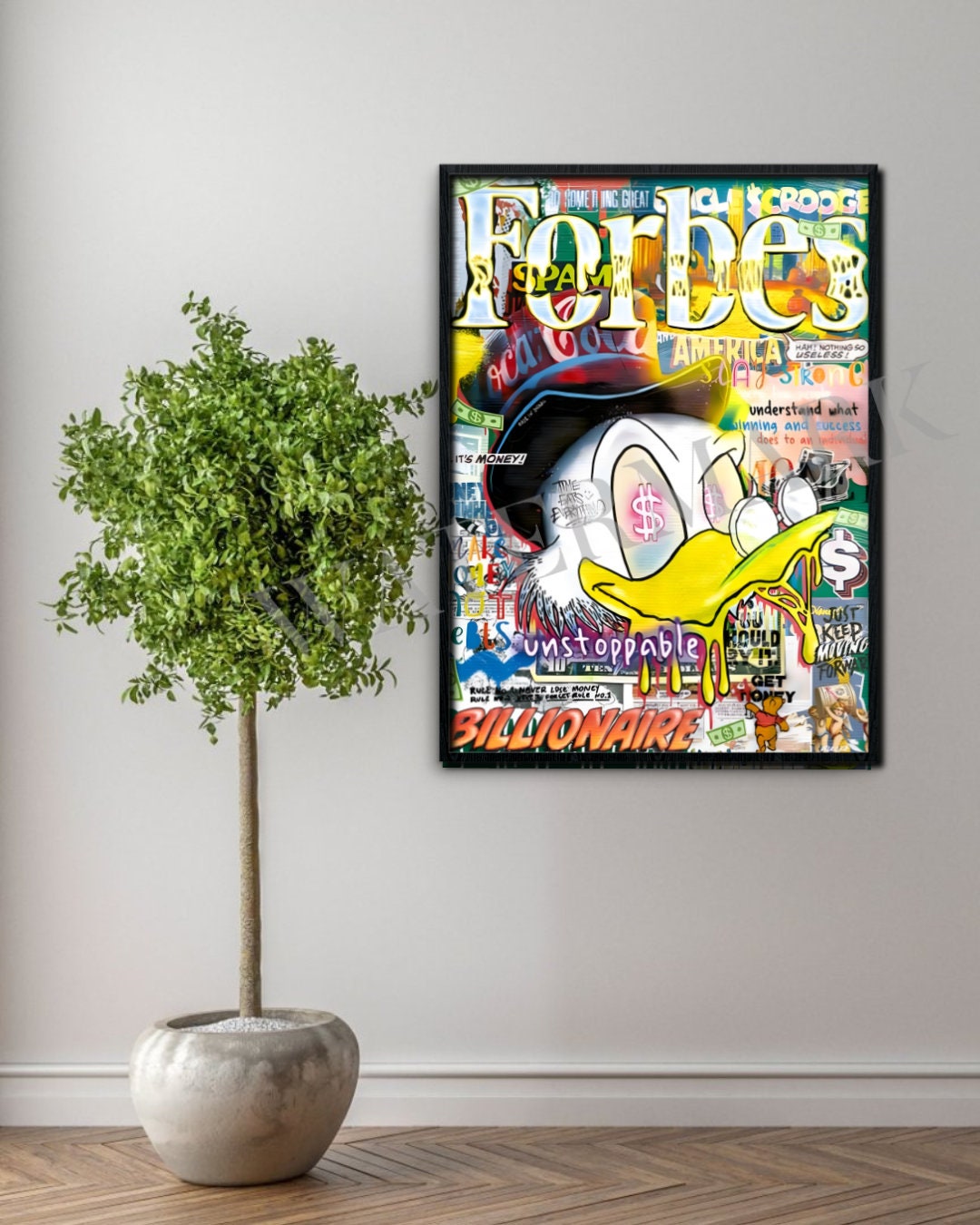 Scrooge Mcduck Forbes Poster, Finance Wall Art, Perfect Gift, Pop Art ...
