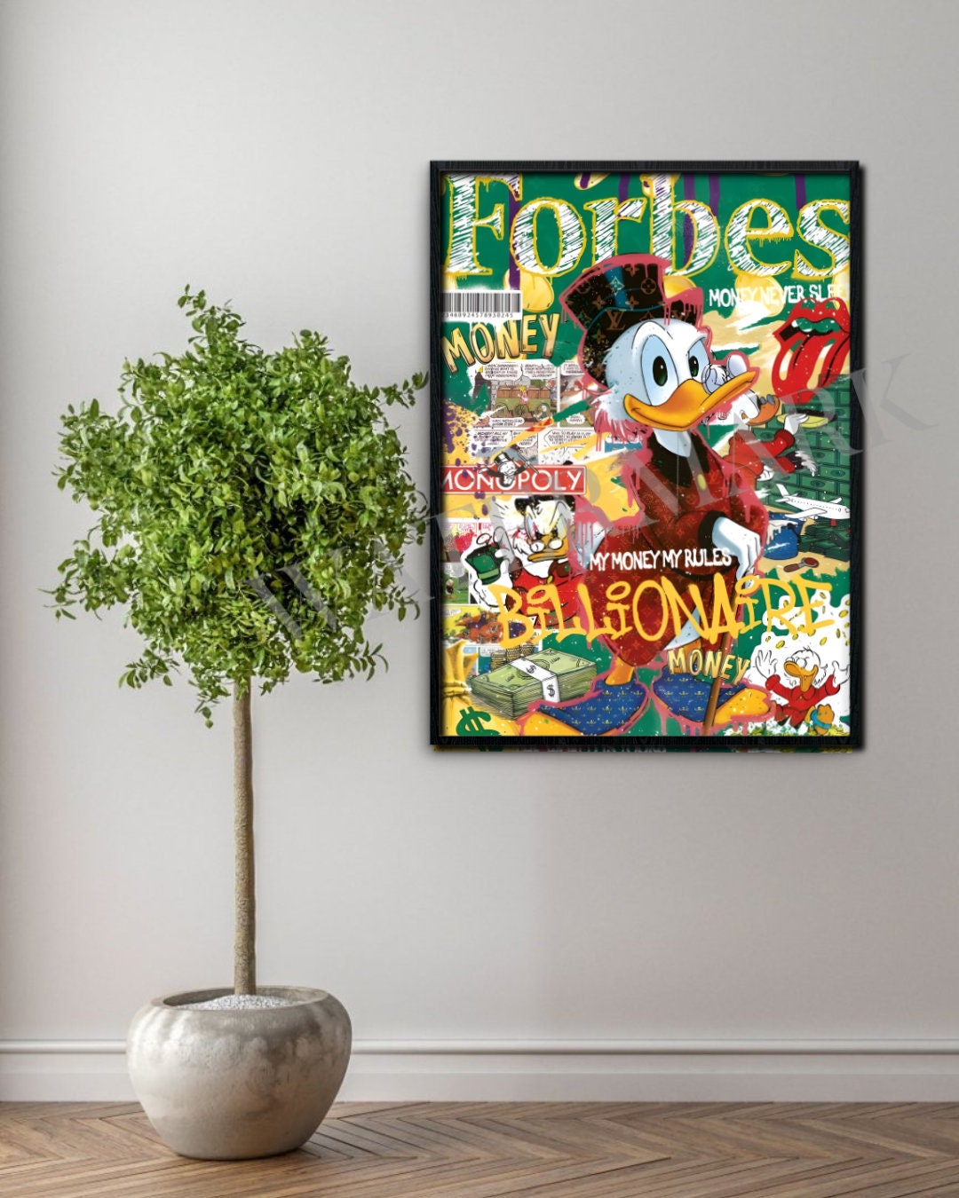 Scrooge Mcduck Forbes Poster Finance Wall Art Perfect Gift - Etsy