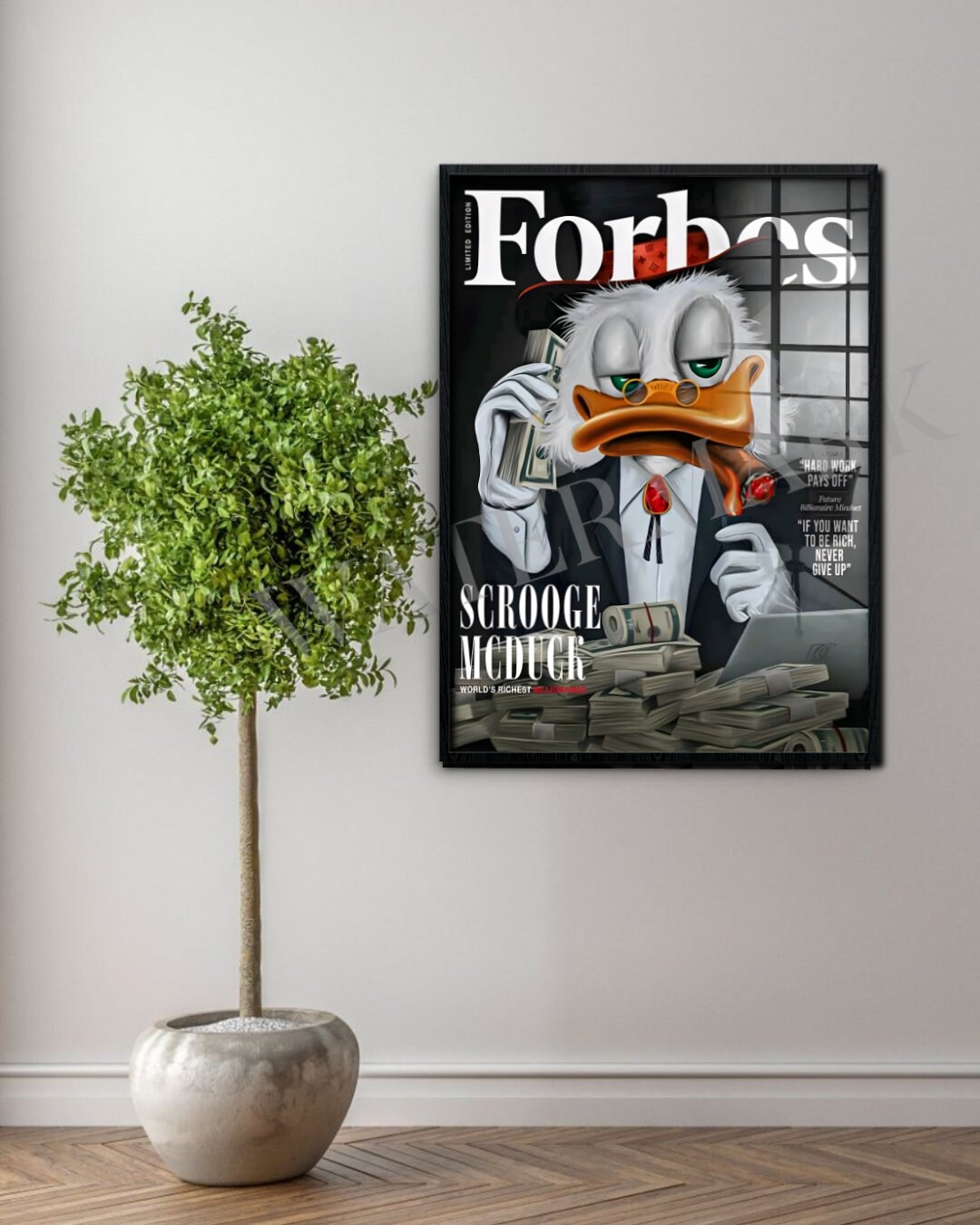 Scrooge Mcduck Forbes Poster Finance Wall Art Perfect Gift - Etsy
