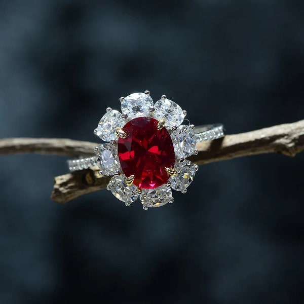 Ruby Engagement Ring - Etsy UK
