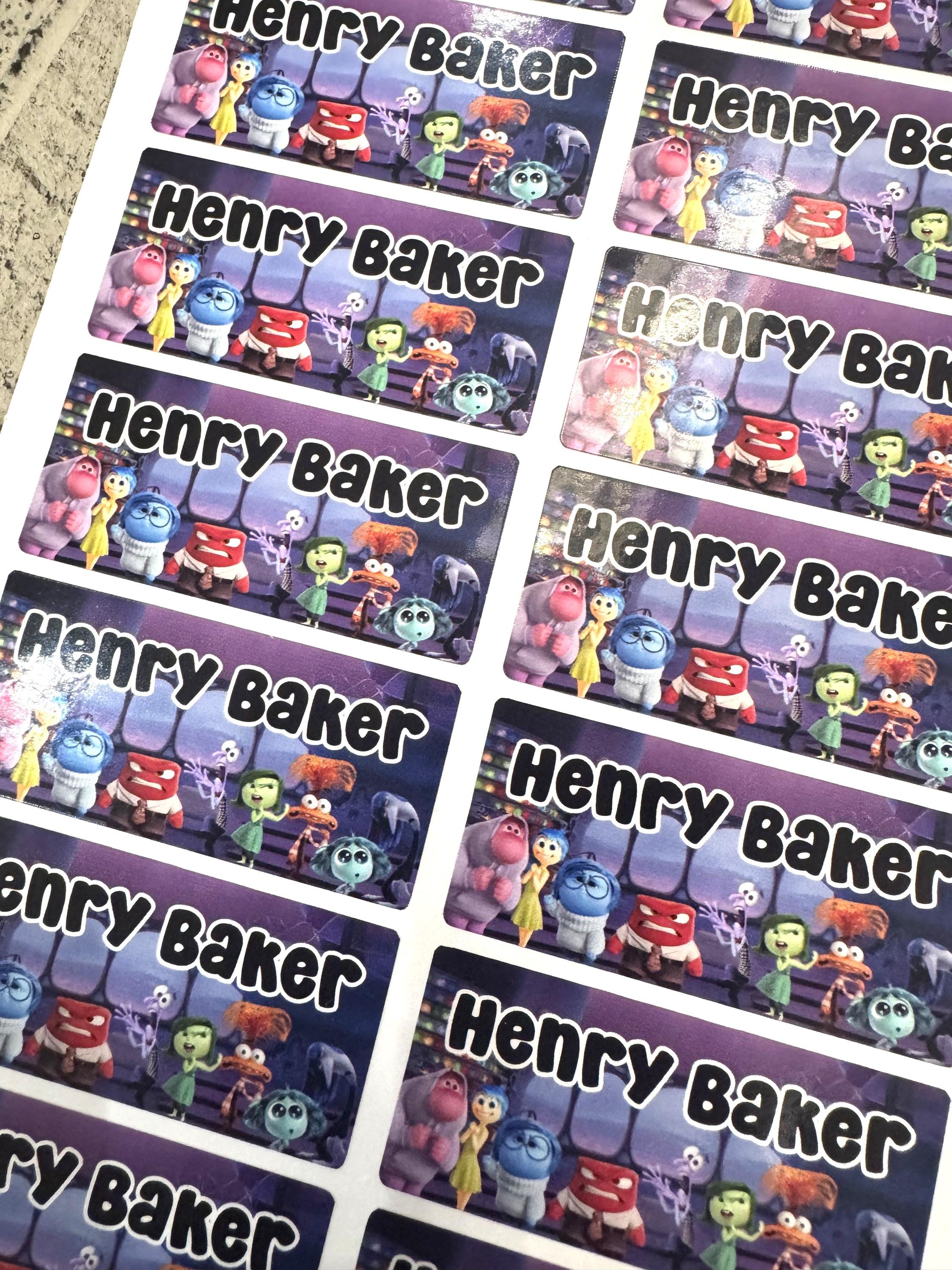 Inside Out, Name Label, School Label, Daycare Stickers, Kids Sticker ...