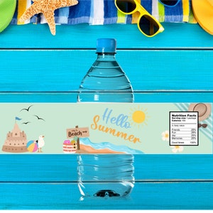 Summer Celebration/summertime Glossy Labels/ Water Bottle Labels/summer ...