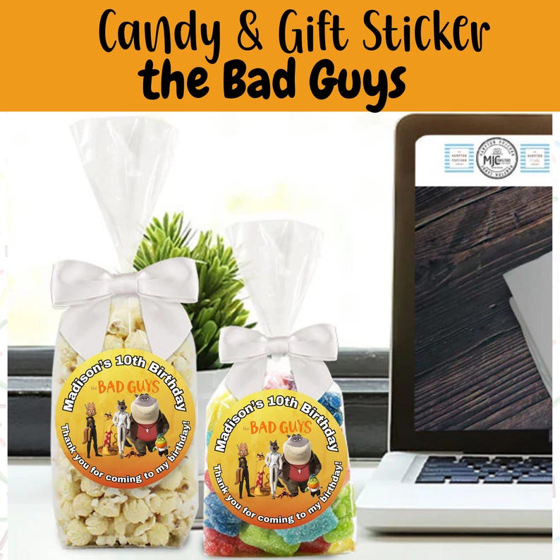 The Bad Guys /the Bad Guys Decor/gift Circle Sticker/ Gift Favors ...