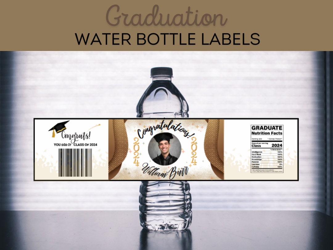 Graduation Water Bottle Label - Graduation Party Water Bottle Label ...