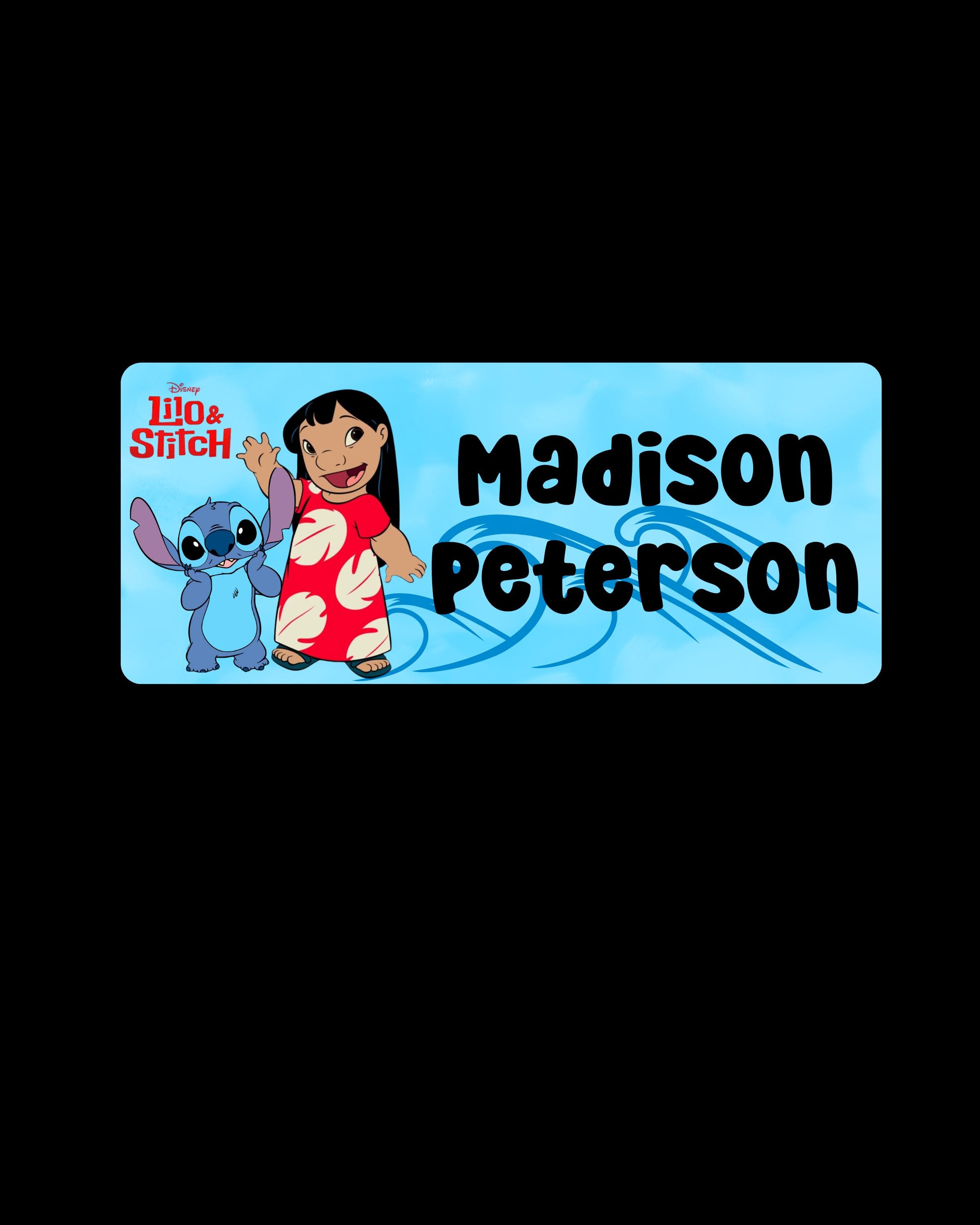 Lilo and Stitch, Waterproof, Name Label School, Daycare Stickers, Kids ...