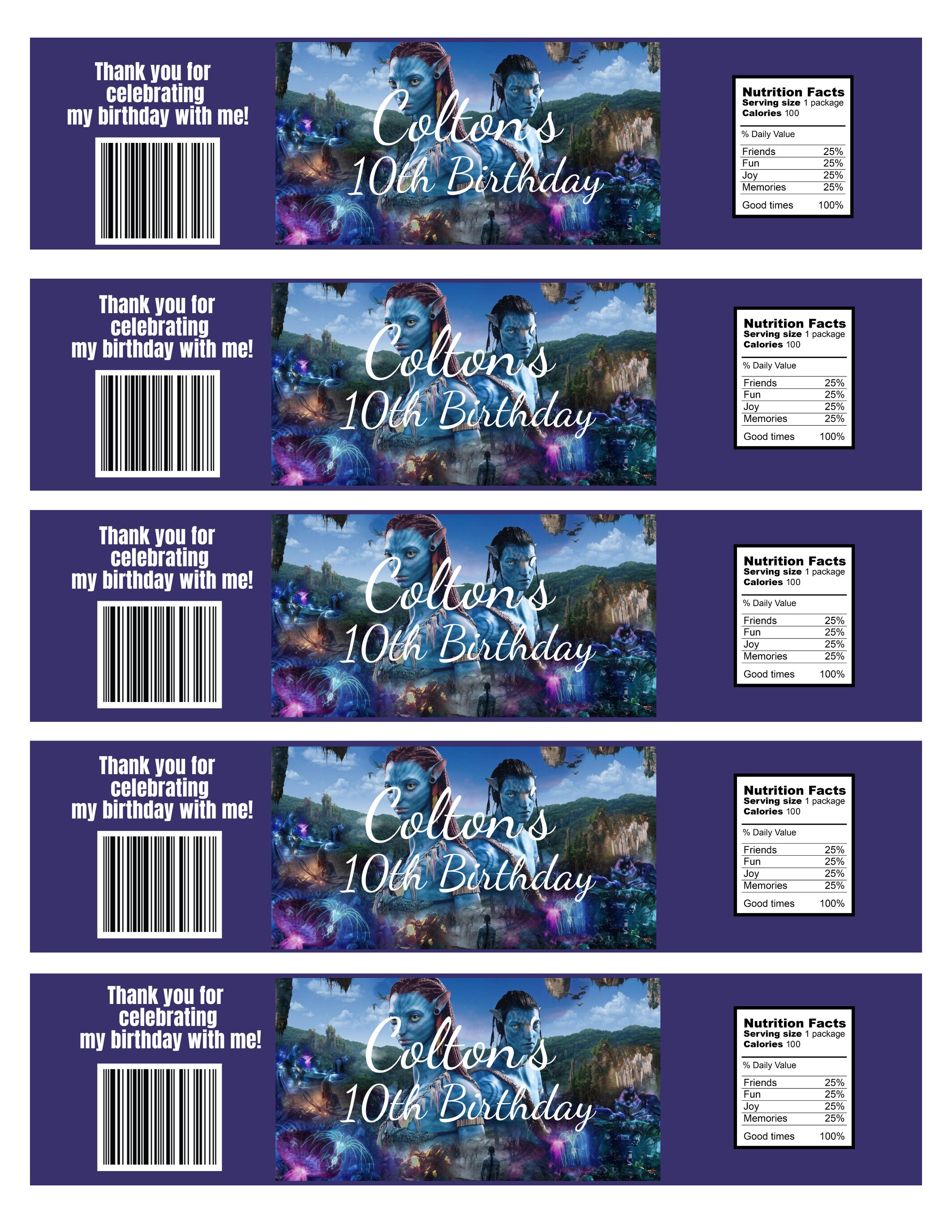 Avatar Decor/avatar the Way of Water/ Avatar/ Avatar Birthday Favors ...