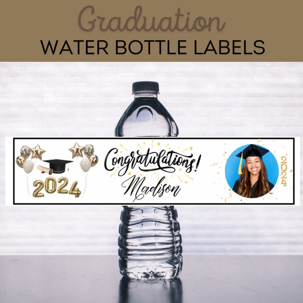 Graduation Water Bottle Label - Etsy
