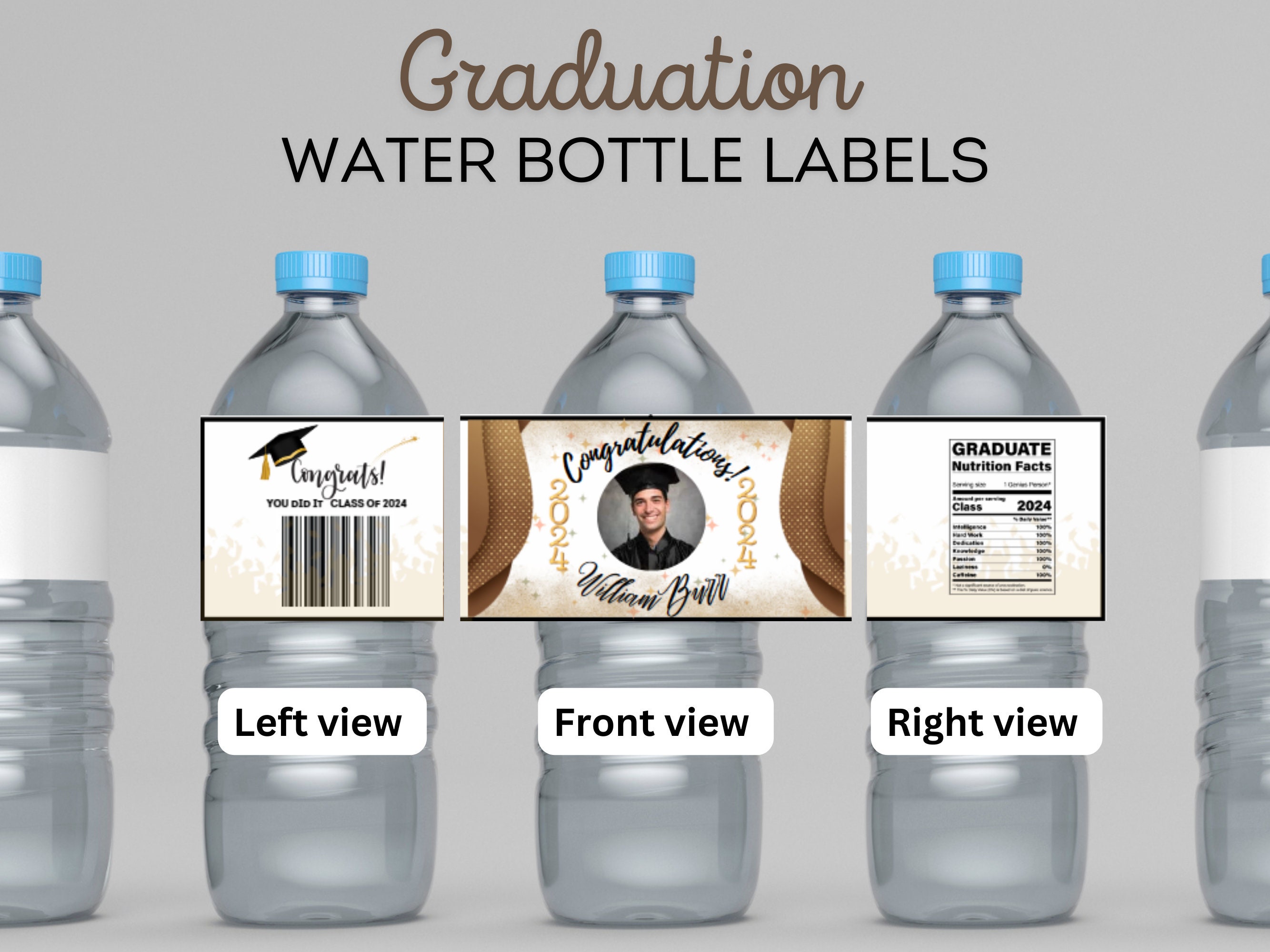 Graduation Water Bottle Label - Graduation Party Water Bottle Label ...