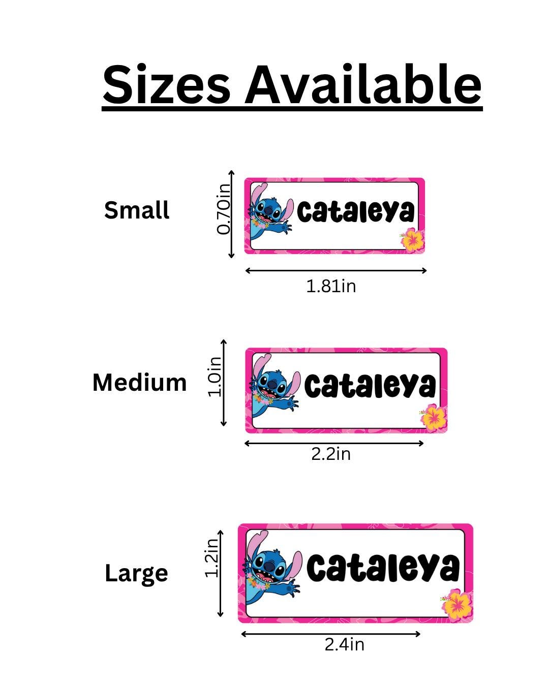 Stitch, Lilo and Stitch, Name Label, Daycare Stickers, Kids Sticker ...