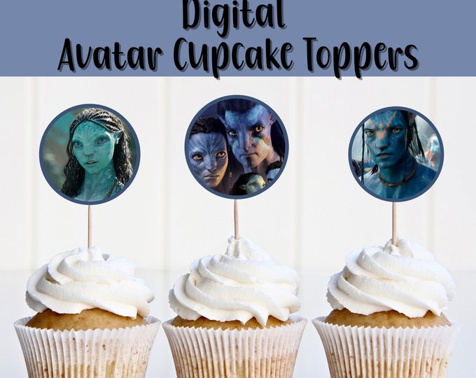 Digital Avatar Cupcake Toppers/ Printable/toppers/ Canva Editable ...