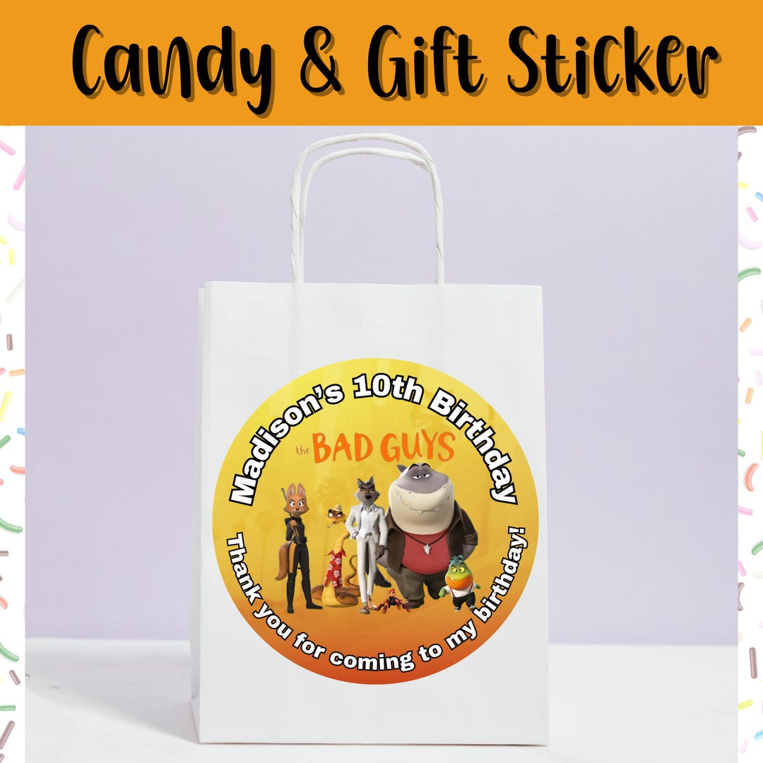 The Bad Guys /the Bad Guys Decor/gift Circle Sticker/ Gift Favors ...