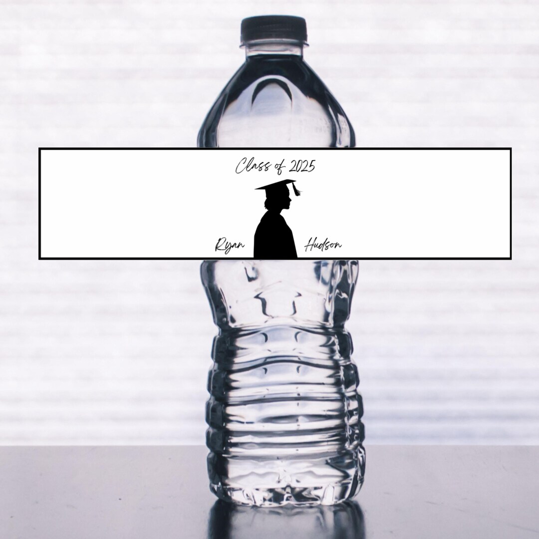 Graduation Water Bottle Label-graduation Party Water Bottle Label, He ...