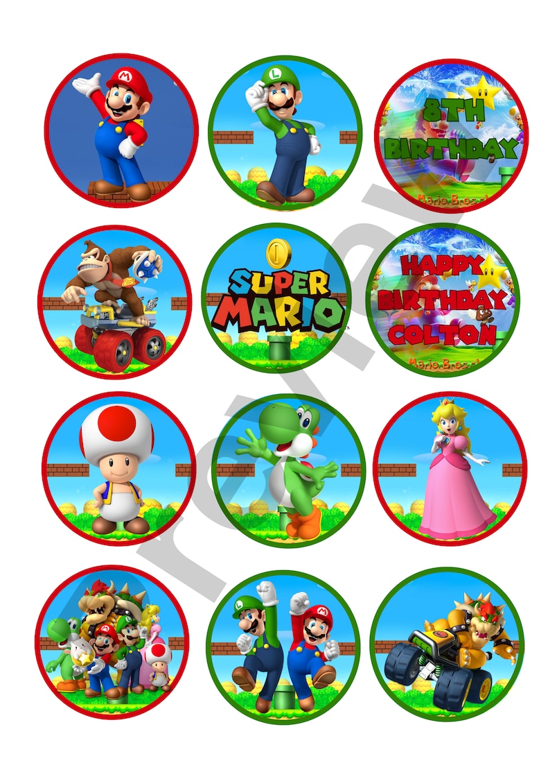 Super Mario Bros Movie, Super Mario Bros Party Favor, Super Mario ...