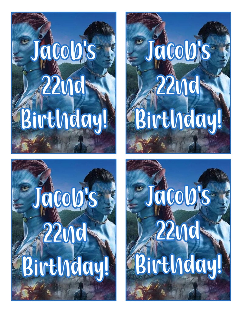 Avatar Capri Sun Labels, Avatar Party Decoration, Capri Sun Labels ...