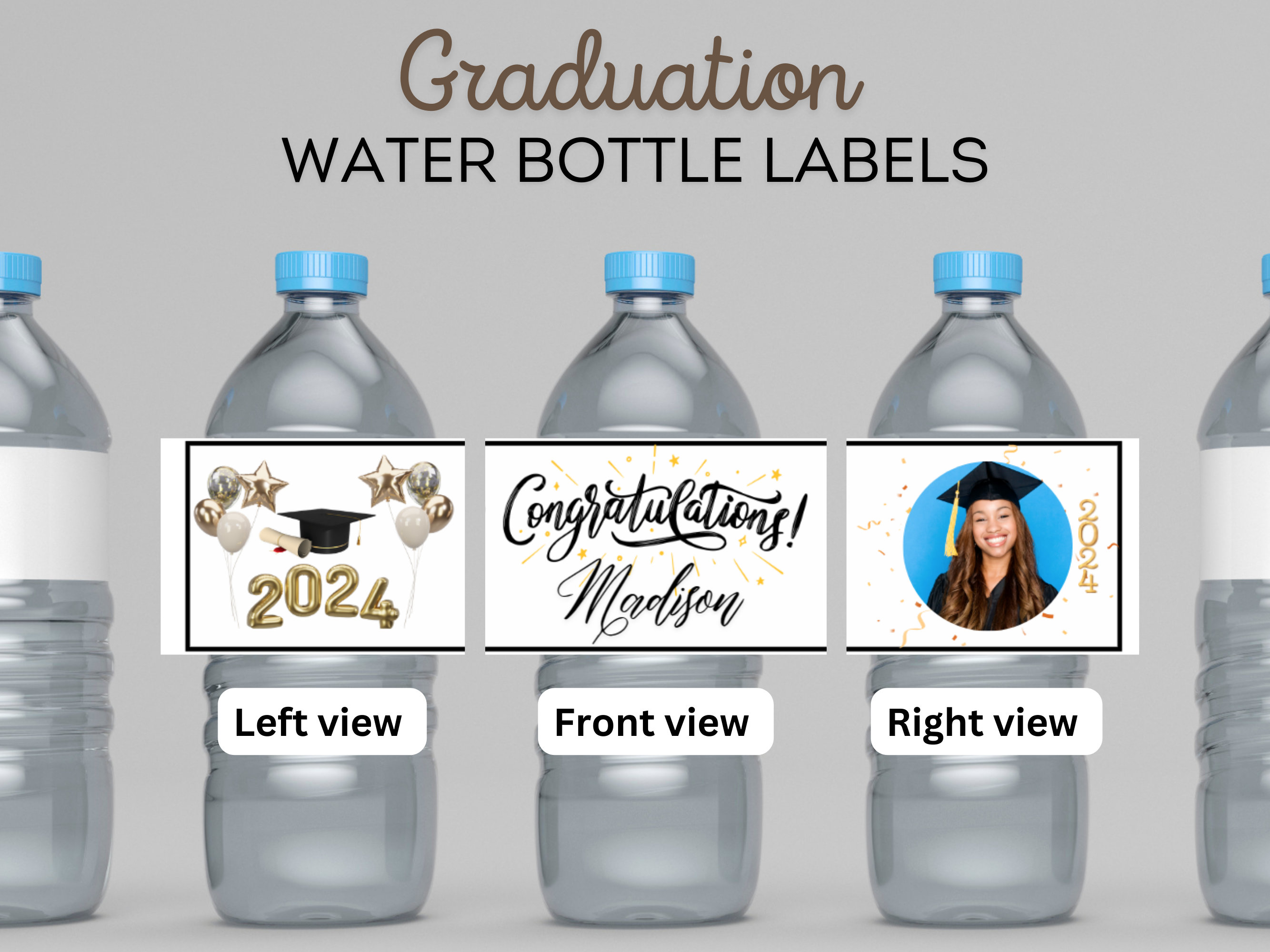 Graduation Water Bottle Label Graduation Party Water Bottle Label ...